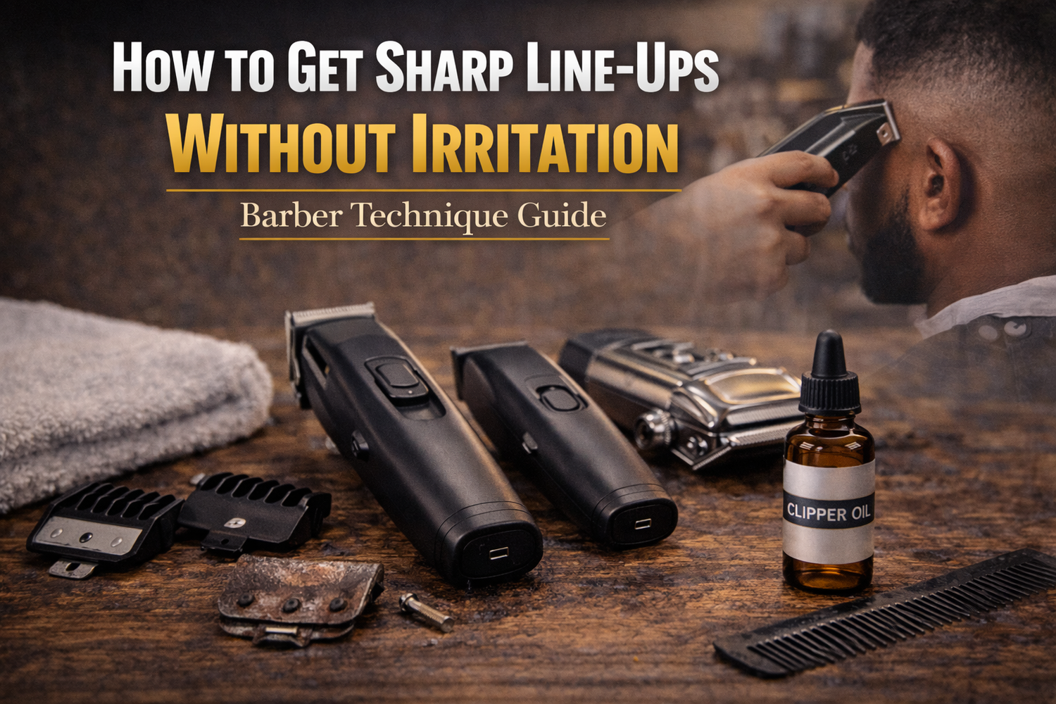 How to Get Sharp Line-Ups Without Irritation | Barber Technique Guide ...